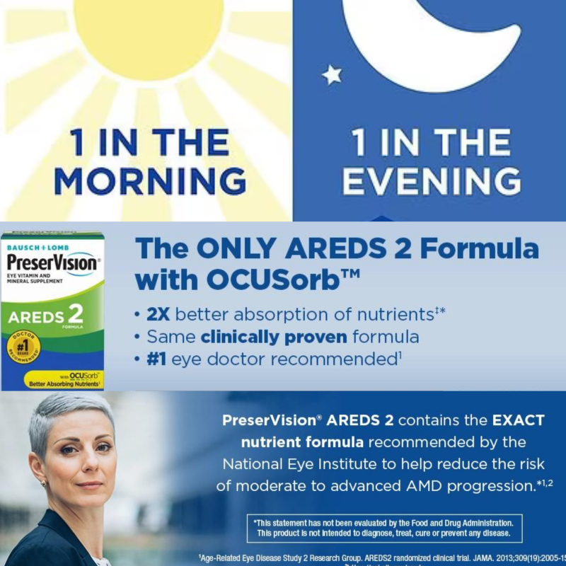 Eye Vitamin and Mineral AREDS 2 Supplement 120 Softgels|wiklev.com